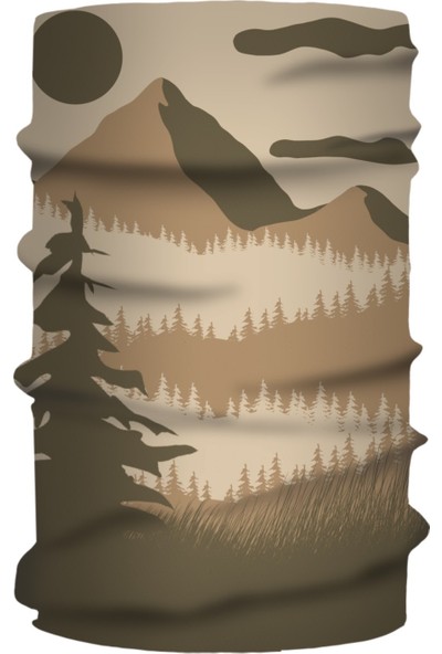 Luma Manzara Desenli Boyunluk - Baf