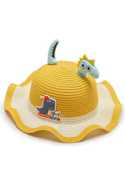 FIY Çocuk Şapkası Yaz Plaj Şapkası Ince Kesit Sevimli Havalı Şapka Nefes Alabilir Hasır Şapka 56CM FIY Çocuk Şapkası Yaz Plaj Şapkası Ince Kesit Sevimli Havalı Şapka Nefes Alabilir Hasır Şapka 56CM