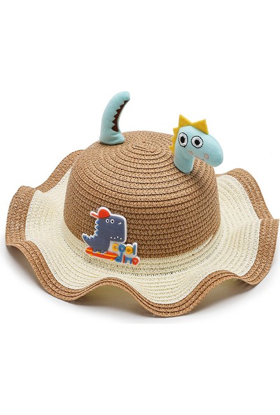 Çocuk Şapkası Yaz Plaj Şapkası Ince Kesit Sevimli Havalı Şapka Nefes Alabilir Hasır Şapka 56CM Çocuk Şapkası Yaz Plaj Şapkası Ince Kesit Sevimli Havalı Şapka Nefes Alabilir Hasır Şapka 56CM
