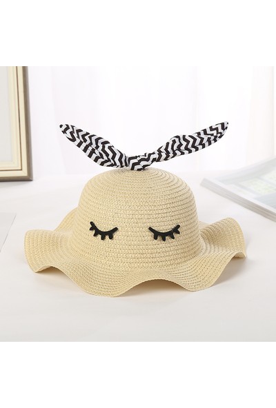 Çocuk Şapkası Yaz Plaj Şapkası Ince Kesit Sevimli Havalı Şapka Nefes Alabilir Hasır Şapka 52CM Çocuk Şapkası Yaz Plaj Şapkası Ince Kesit Sevimli Havalı Şapka Nefes Alabilir Hasır Şapka 52CM