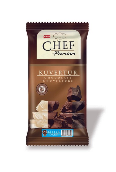 Chef Premium Yüzde 59 Bitter Mini Kuvertür 200 gr (1ADET) Chef Premium Yüzde 59 Bitter Mini Kuvertür 200 gr (1ADET)