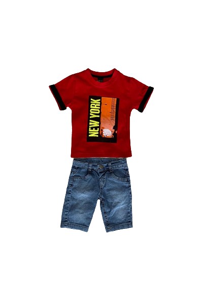 Tiny Men Kids Wear New York Baskılı Kaprili Çocuk Takım