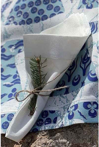 Atölye Mia Madre Kaftan Serisi Peçete Düz Beyaz