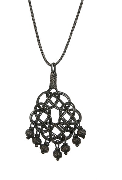 8K Tasarım Kazaziye El Sanatı Gümüş Kolye