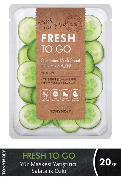 Tonymoly Yüz Maskesi Fresh To Go Yatıştırıcı Salatalık Cilt Bakımı Tonymoly Yüz Maskesi Fresh To Go Yatıştırıcı Salatalık Cilt Bakımı
