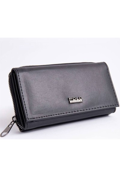 Paydey Kadın Büyük Boy Siyah Renk Cüzdan