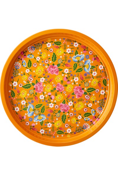 Karaca Flores Turuncu Tepsi 35 cm