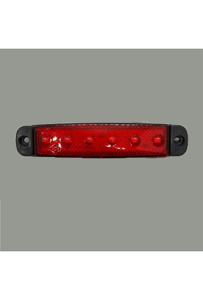 Tas 6 Ledli Parmak LED Lamba Kırmızı 24V (4 Adet)