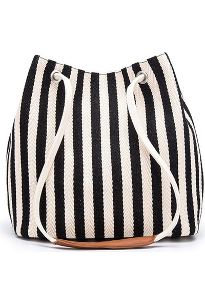 Louiswill Kadınlar Için Kalın Kanvas Çizgili Omuz Çantası (Yurt Dışından) Louiswill Kadınlar Için Kalın Kanvas Çizgili Omuz Çantası (Yurt Dışından)