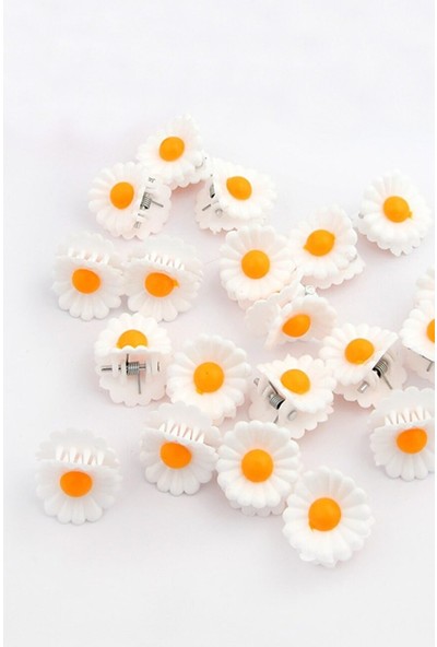 Kadın 10'lu Papatya Küçük Mandal Toka Seti