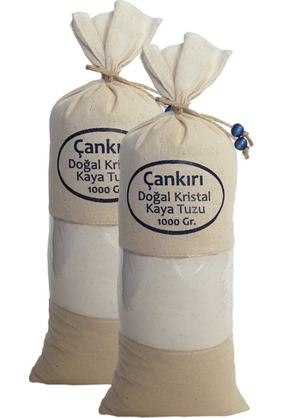 Zencefil Organik Bez Torbada İnce Çekim Yemeklik Çankırı Tuz 2 x 1 kg