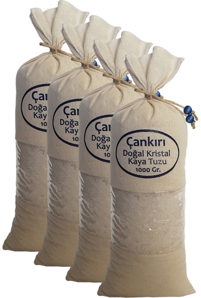 Zencefil Organik Bez Torbada İri Taneli Çankırı Tuz 4 x 1 kg