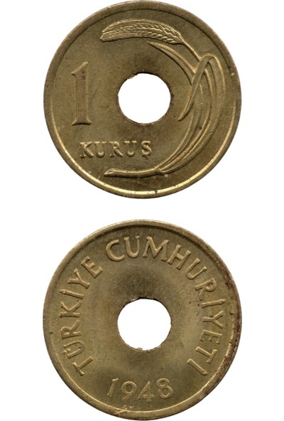 Benim Koleksiyonum 1 Kuruş (1948) Çil Eski Madeni Para