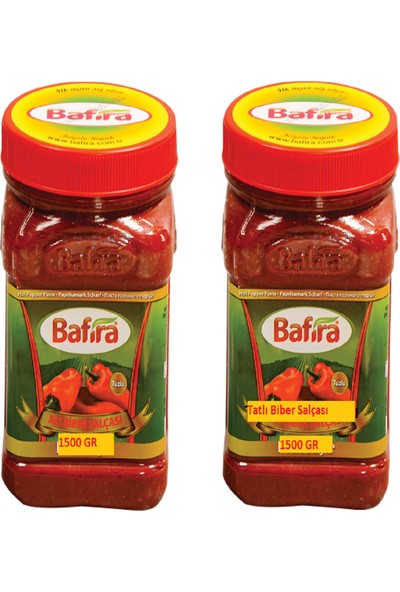 Bafira Ikili Lezzet Acı ve Tatlı Biber Salçası 3 kg Bafira Ikili Lezzet Acı ve Tatlı Biber Salçası 3 kg