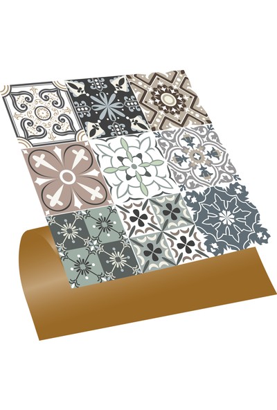 Kendinden Yapışkanlı Kimono Desenli Pvc Karo 30X30 cm (4 Adet) 0,36 M2 Kendinden Yapışkanlı Kimono Desenli Pvc Karo 30X30 cm (4 Adet) 0,36 M2