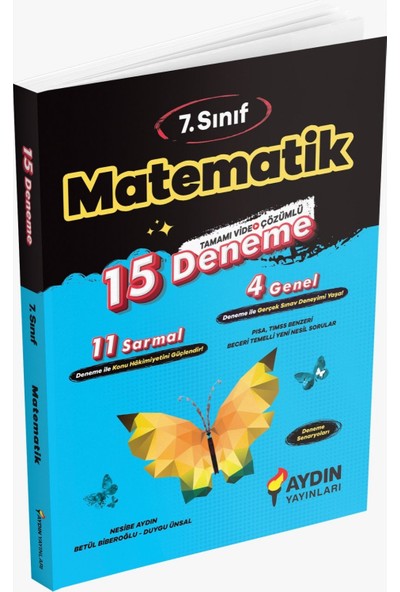 Aydın Yayınları 7. Sınıf Matematik 15 Deneme