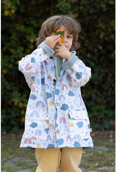 Kapüşonlu Çocuk Yağmurluk Organik Pamuk