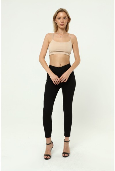 Kadın Ara Beden Dar Paça Kot Pantolon