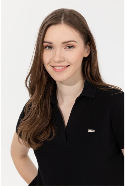 U.S. Polo Assn. Kadın Siyah T-Shirt 50253141-VR046