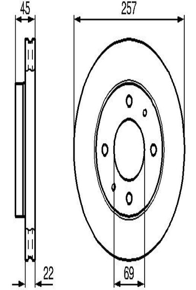 BOSCH 0986478673 Fren Diski On Havali-(257-4)-(Hyundai: Sonata 89-98 ) 5171233001 (WA484415) (2 Adet Fiyatidir) BOSCH 0986478673 Fren Diski On Havali-(257-4)-(Hyundai: Sonata 89-98 ) 5171233001 (WA484415) (2 Adet Fiyatidir)