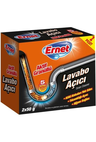 Ernet Lavabo Açıcı Granül 2X50 G Ernet Lavabo Açıcı Granül 2X50 G