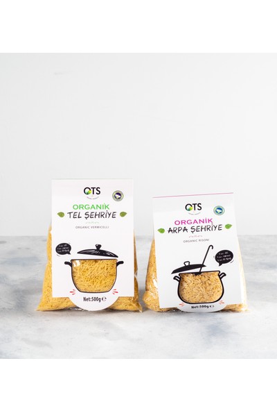 OTS Organik Tel Şehriye 500 g. + OTS Organik Arpa Şehriye 500 g. OTS Organik Tel Şehriye 500 g. + OTS Organik Arpa Şehriye 500 g.