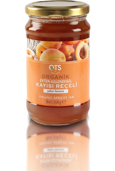 OTS Organik Kayısı Reçeli 360 g. -ŞEKERSİZ-