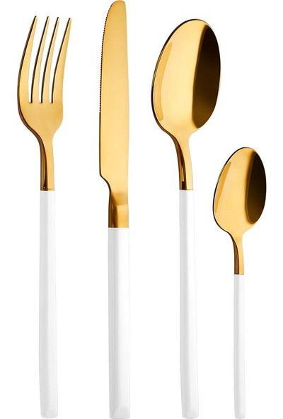 Aryıldız Soho Prestige 24 Parça Çkb Gold Beyaz