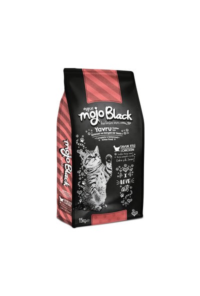 My Cat Mycat Mojo Black Tavuk Etli Yavru Kedi Maması 15KG My Cat Mycat Mojo Black Tavuk Etli Yavru Kedi Maması 15KG