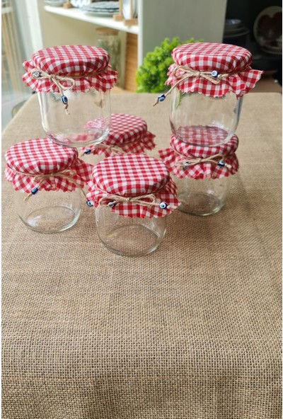 Gulhanile Kavanoz Kapağı Örtüsü Bonesi 6 Adet