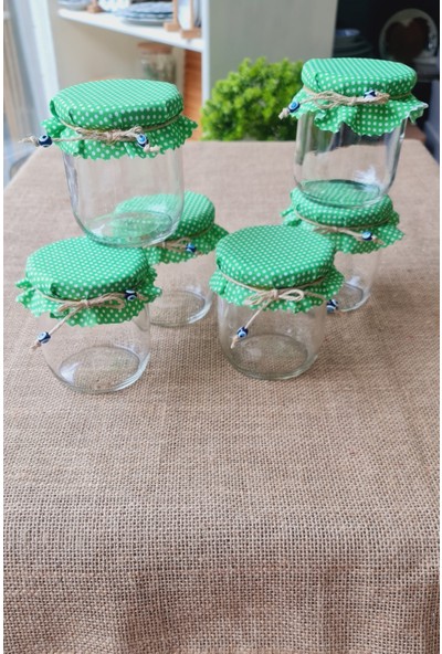 Gulhanile Kavanoz Kapağı Örtüsü Bonesi 6 Adet