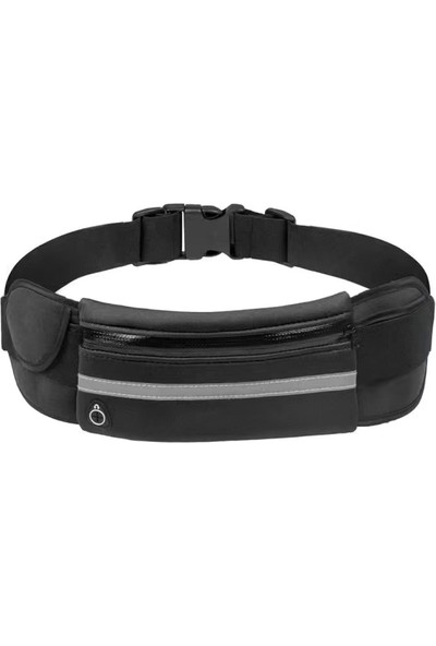Qiruich Su Geçirmez Unisex Outdoor Bel Çantası - Siyah (Yurt Dışından)