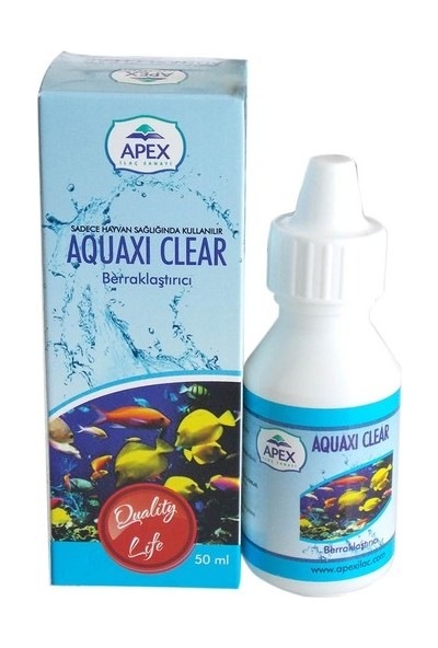 Aqua Pets Akvaryum Su Berraklaştırıcı 50 ml - Apex Aquaxi Clear
