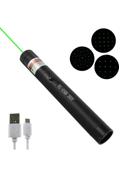 Gaman Yeni Nesil Micro USB Şarjlı Güçlü Yeşil Lazer Pointer Siyah Metal Kasa 2022 Model Gaman Yeni Nesil Micro USB Şarjlı Güçlü Yeşil Lazer Pointer Siyah Metal Kasa 2022 Model