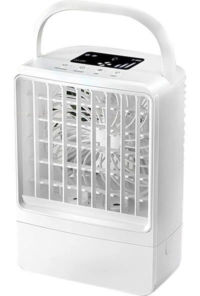 Bilu 420ML Su Kapasiteli 4000MAH LED Işıklı Küçük Klima - Mavi (Yurt Dışından)