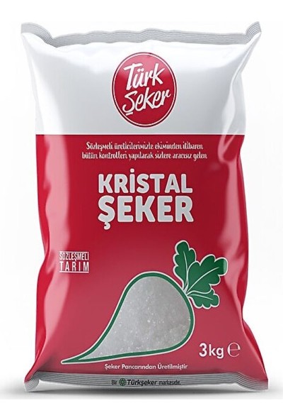 Türk Şeker Kristal Şeker 3kg