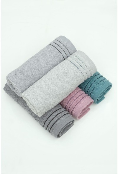 5'li 30X50 Renkli Çizgi Bordürlü Mutfak Havlusu