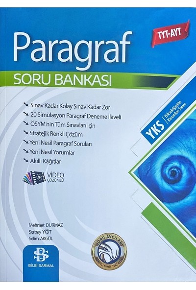 Bilgi Sarmal Yayınları TYT-AYT 2023 Paragraf Soru Bankası Güncellenmiş Yeni Baskı Bilgi Sarmal Yayınları TYT-AYT 2023 Paragraf Soru Bankası Güncellenmiş Yeni Baskı