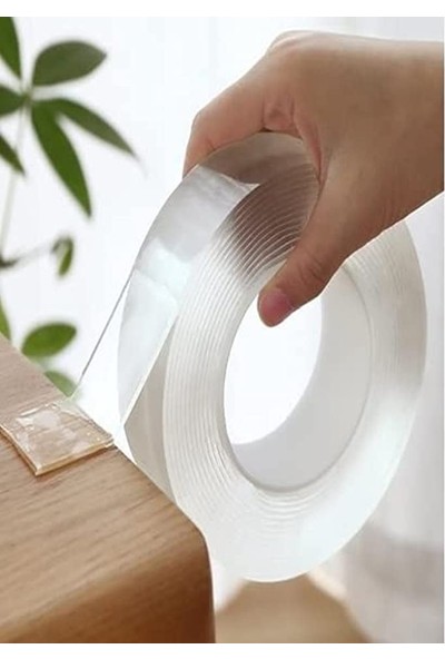 Berlin Shop Nano Yıkanabilir Çift Taraflı Şeffaf Jel Bant 3 Metre x 3 cm Süper Güçlü Band Berlin Shop Nano Yıkanabilir Çift Taraflı Şeffaf Jel Bant 3 Metre x 3 cm Süper Güçlü Band