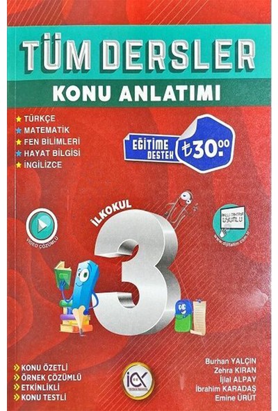 Ilk Önce Yayıncılık 3. Sınıf Tüm Dersler Konu Anlatımlı Ilk Önce Yayıncılık 3. Sınıf Tüm Dersler Konu Anlatımlı
