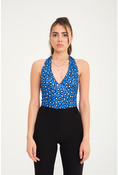 Fineapple Ala x Fineapple Leopar Desenli V Yaka Body Fineapple Ala x Fineapple Leopar Desenli V Yaka Body