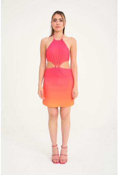 Fineapple Ala x Fineapple Pembe Turuncu Degrade Elbise Fineapple Ala x Fineapple Pembe Turuncu Degrade Elbise