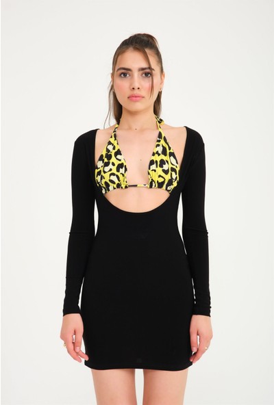 Fineapple Ala x Fineapple Sarı Desenli Bikini Elbise Fineapple Ala x Fineapple Sarı Desenli Bikini Elbise