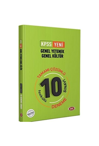 Data Yayınları KPSS G.y - G.k Tamamı Çözümlü 10 Fasikül Deneme Sınavı Yeni Data Yayınları KPSS G.y - G.k Tamamı Çözümlü 10 Fasikül Deneme Sınavı Yeni