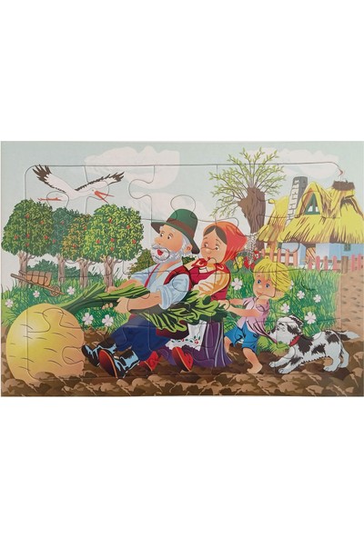 Güçlü Plastik Çiftçi Ailesi Resimli Çocuk Puzzle Karton 32X23 cm Güçlü Plastik Çiftçi Ailesi Resimli Çocuk Puzzle Karton 32X23 cm