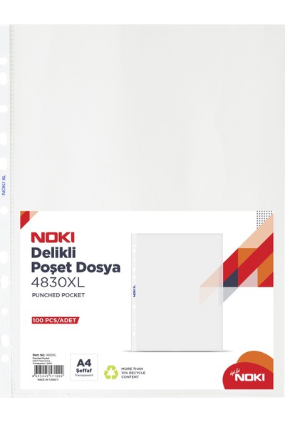 Noki 4830XL Poşet Dosya 100'LÜ Paket Noki 4830XL Poşet Dosya 100'LÜ Paket