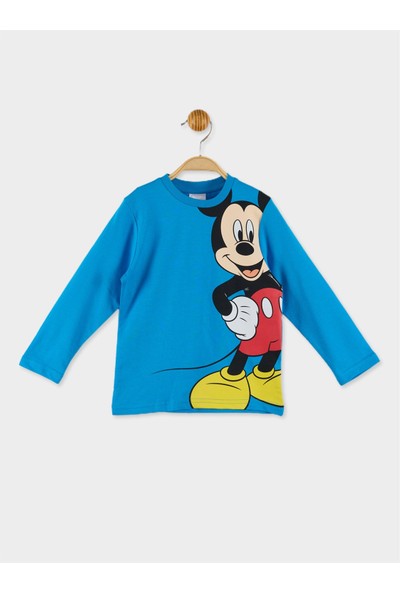 Mickey Mouse Lisanslı Çocuk Uzun Kol Tişört 20530 Mickey Mouse Lisanslı Çocuk Uzun Kol Tişört 20530