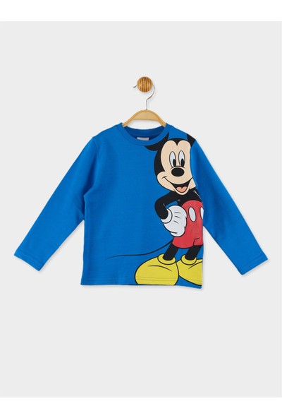 Mickey Mouse Lisanslı Çocuk Uzun Kol Tişört 20530 Mickey Mouse Lisanslı Çocuk Uzun Kol Tişört 20530