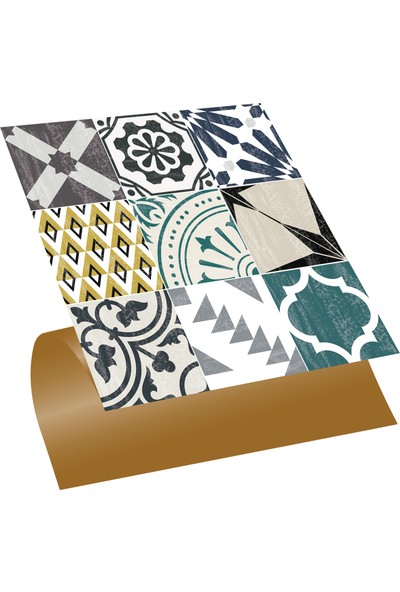 Tink Kendinden Yapışkanlı Karma Retro Gri Desenli Pvc Karo 30x30 cm 4 Adet 0,36 M2 Tink Kendinden Yapışkanlı Karma Retro Gri Desenli Pvc Karo 30x30 cm 4 Adet 0,36 M2