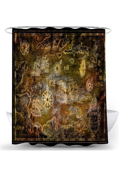 Yilegou 180X180CM Baskılı Su Geçirmez Duş Perdesi - Kahverengi (Yurt Dışından) Yilegou 180X180CM Baskılı Su Geçirmez Duş Perdesi - Kahverengi (Yurt Dışından)